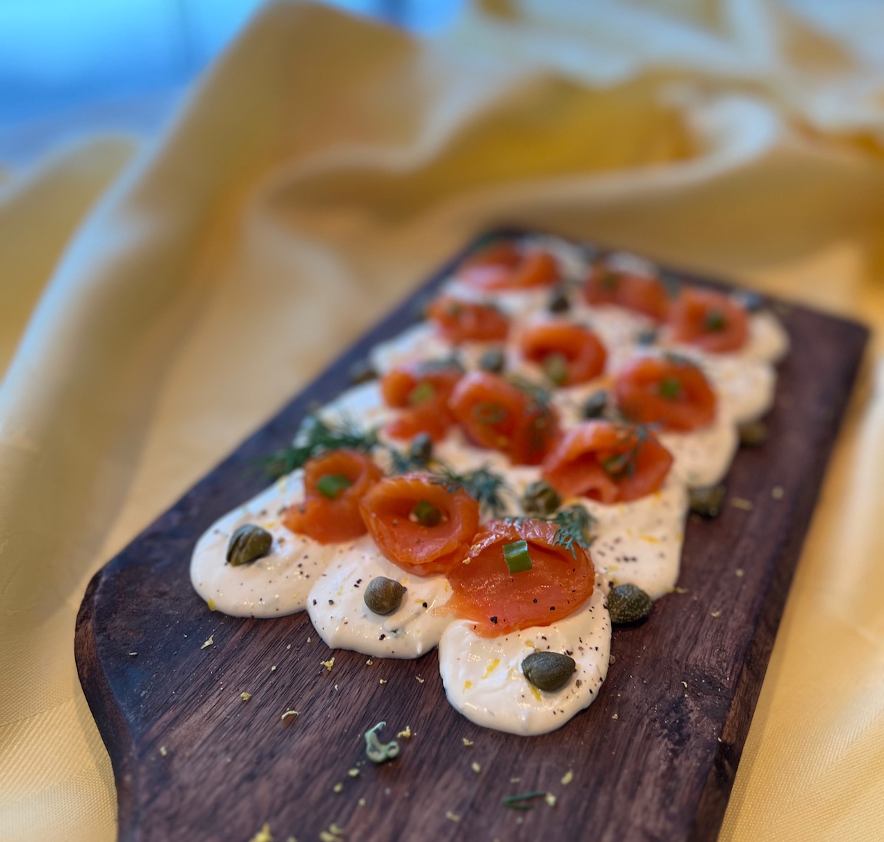 Rjómaostur og reyktur silungur - Albert eldar